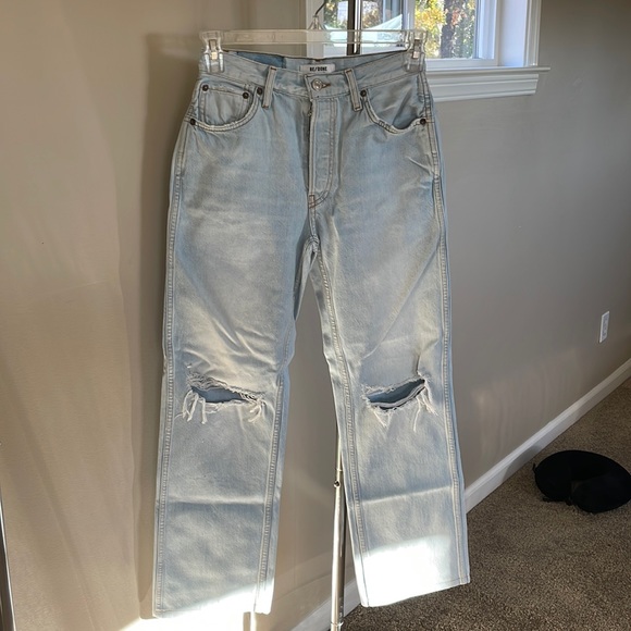 Re/Done | Jeans | Redone Denim Originals High Rise Loose In Bleach ...